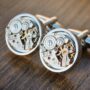 Breitling Watch Cufflinks - Oval - Silver