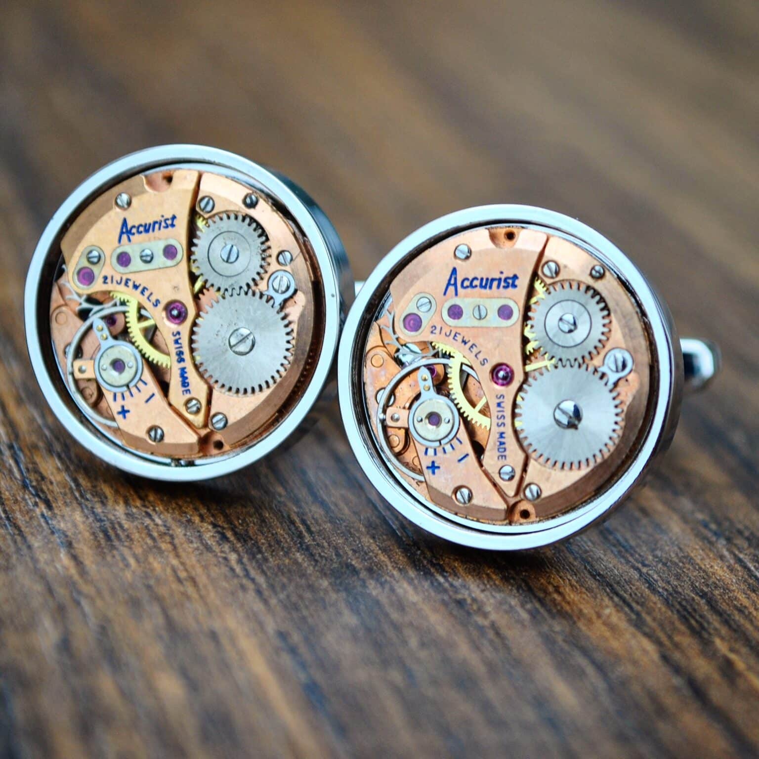 Omega Watch Cufflinks - 620 Calibre - Rose Gold