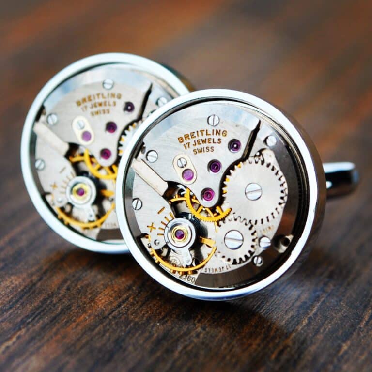 Breitling Watch Cufflinks - Oval - Silver