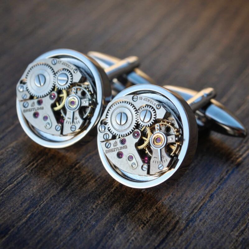 Breitling Watch Cufflinks - Oval - Silver